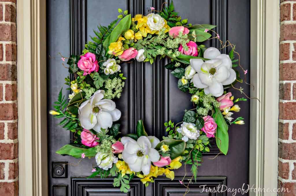 Beautiful Spring Wreath Makeover Tutorial
