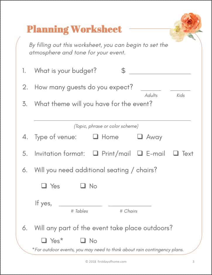Free Party Planning Printables To Make Your Life Easy Free Party Planning Printables To Make Your Life Easy