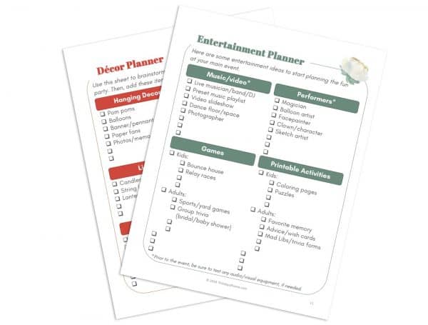 Free Party Planning Printables to Make Your Life Easy