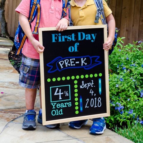 How to Make an Easy Back to School Sign on Chalkboard [Free SVG]