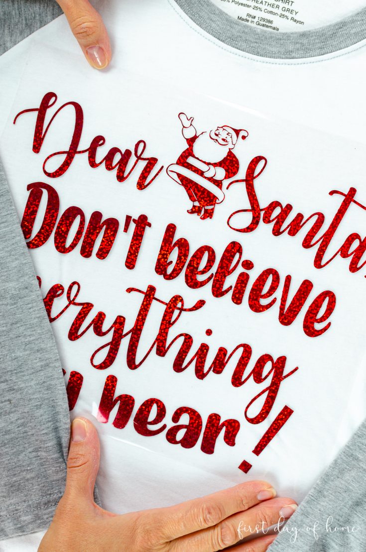 How to Make a Funny Santa T-Shirt {Free Santa SVG}