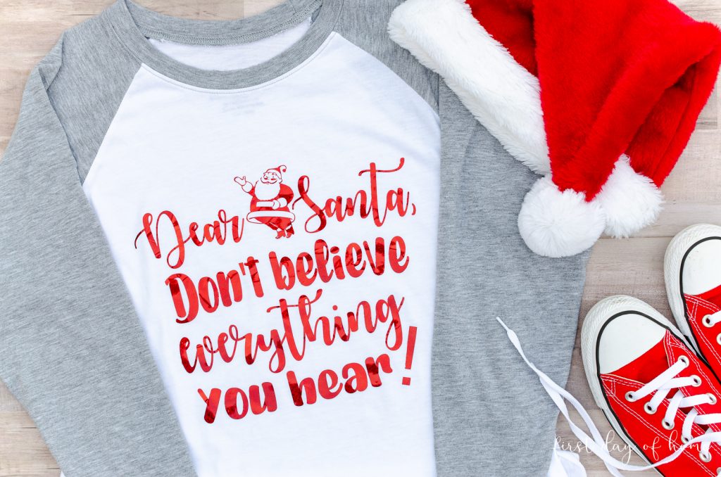 How to Make a Funny Santa T-Shirt {Free Santa SVG}