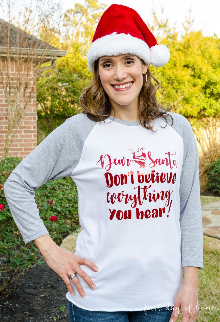 How to Make a Funny Santa T-Shirt {Free Santa SVG}