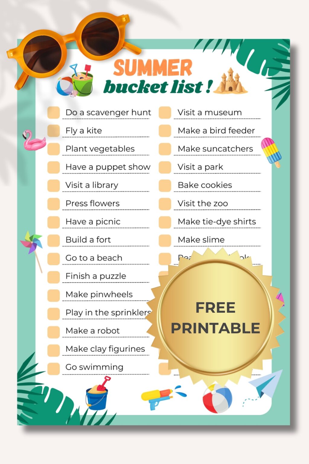 The Best Nature Scavenger Hunt for Kids [Free Printable]
