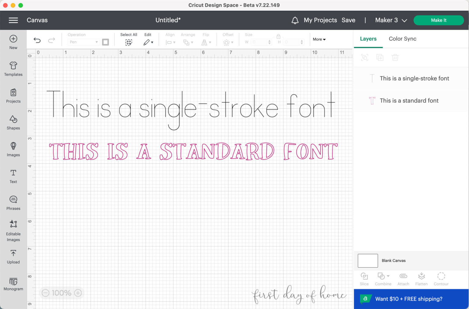 15+ Free Writing Fonts for Cricut | First Day of Home