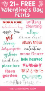 Best Free Valentine's Day Fonts | First Day of Home
