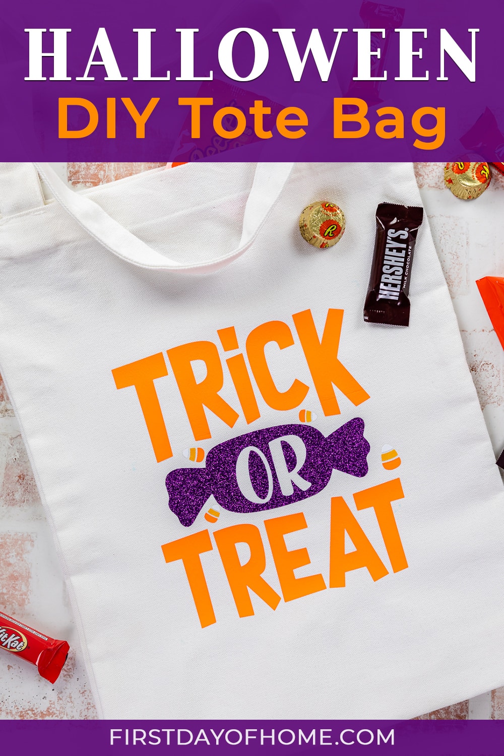 DIY Trick or Treat Bag - Cricut Tutorial | First Day of Home
