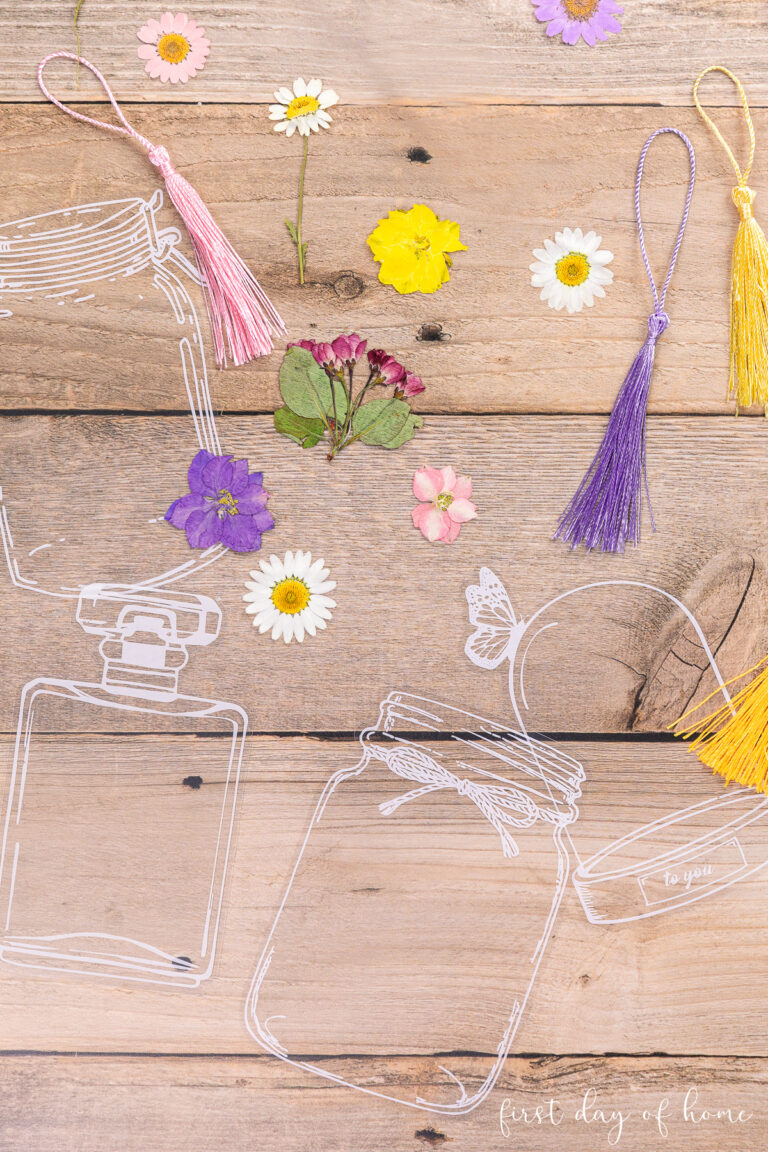 Simple Pressed Flower Bookmarks | First Day of Home