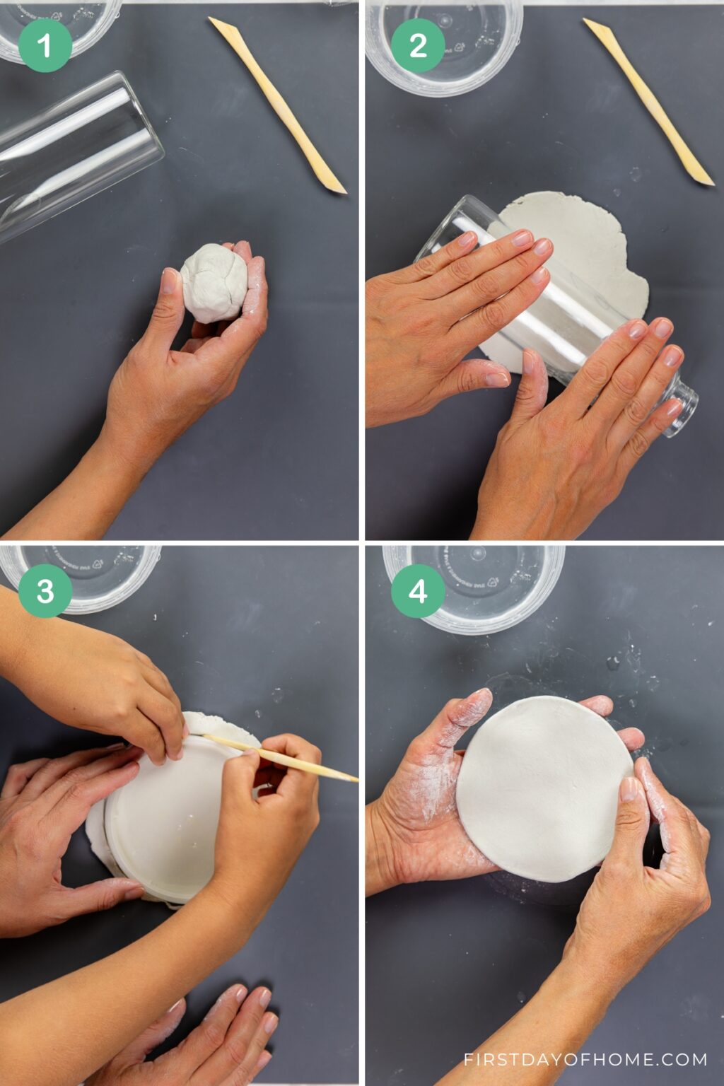 Clay Jewelry Dish with Pressed Flowers - Easy Tutorial
