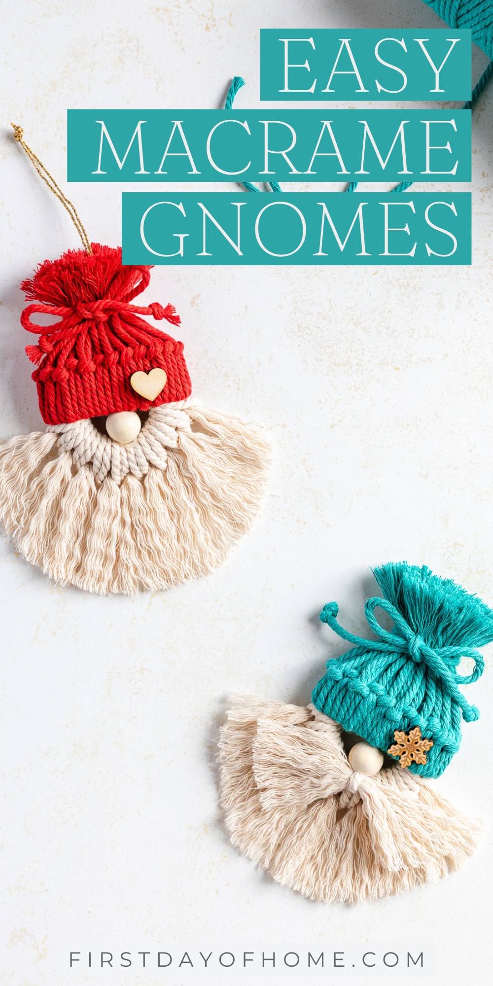 Easy Macrame Gnome Tutorial – First Day of Home