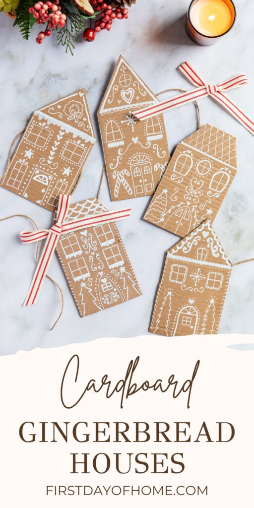 Easy Cardboard Gingerbread House – First Day of Home