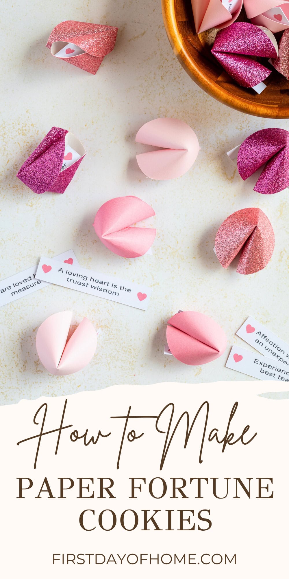 DIY Paper Fortune Cookies – First Day of Home